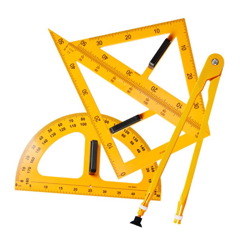Multifunction Teaching Ruler Set Triangle Compasse... – Vicedeal