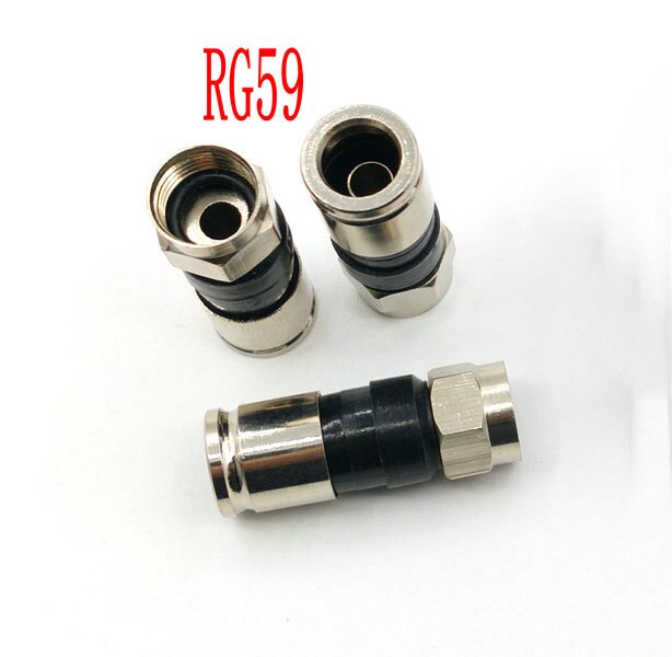 5PCS RG59/RG6 CONNECTOR F-Type Male Plug Compressi... – Vicedeal
