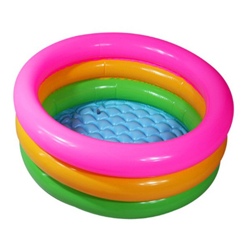 Inflatable PVC swimming pool 3 rings round shape f... – Grandado