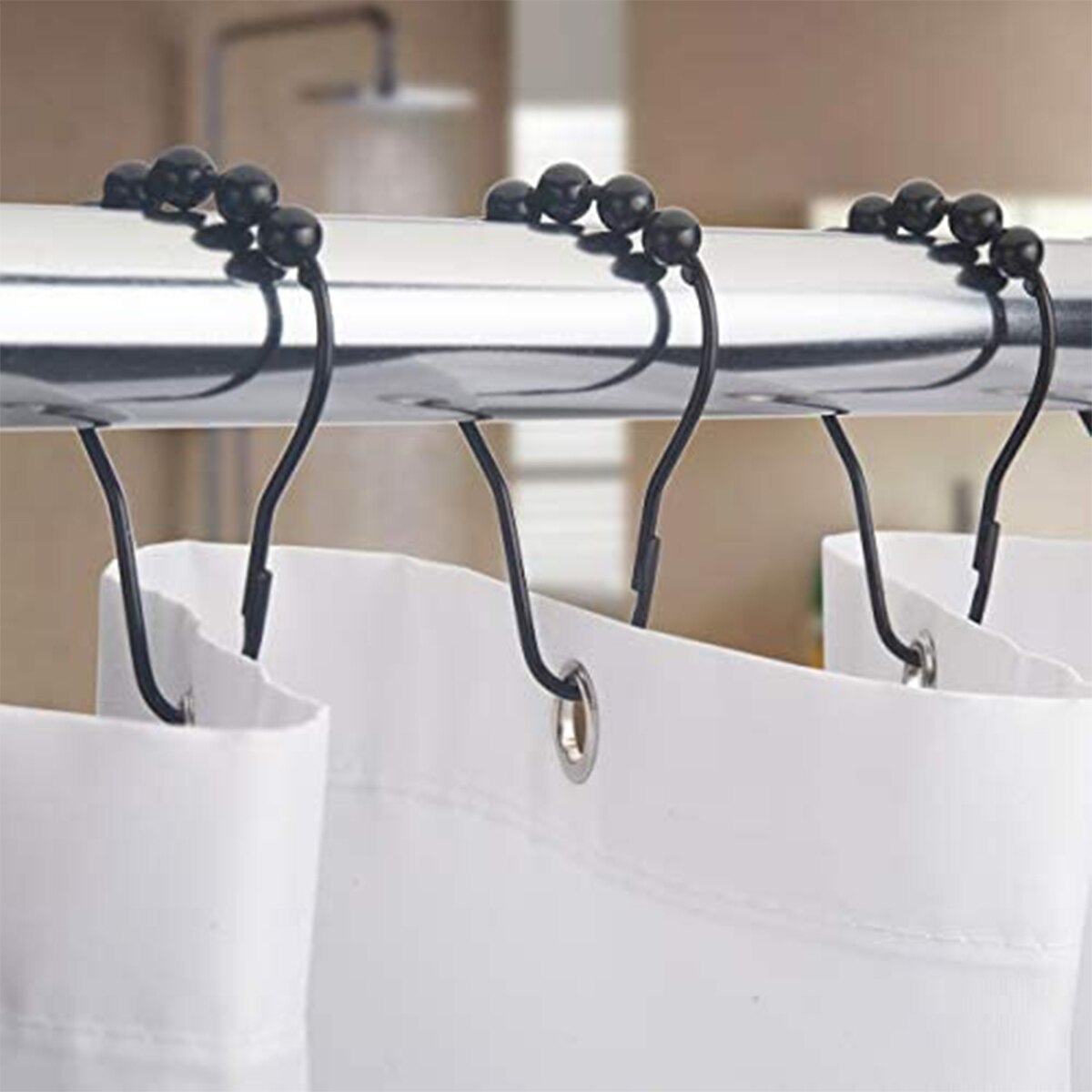 Gardinkrokar 12 delar bärbara hushålls dusch gardi... – Grandado