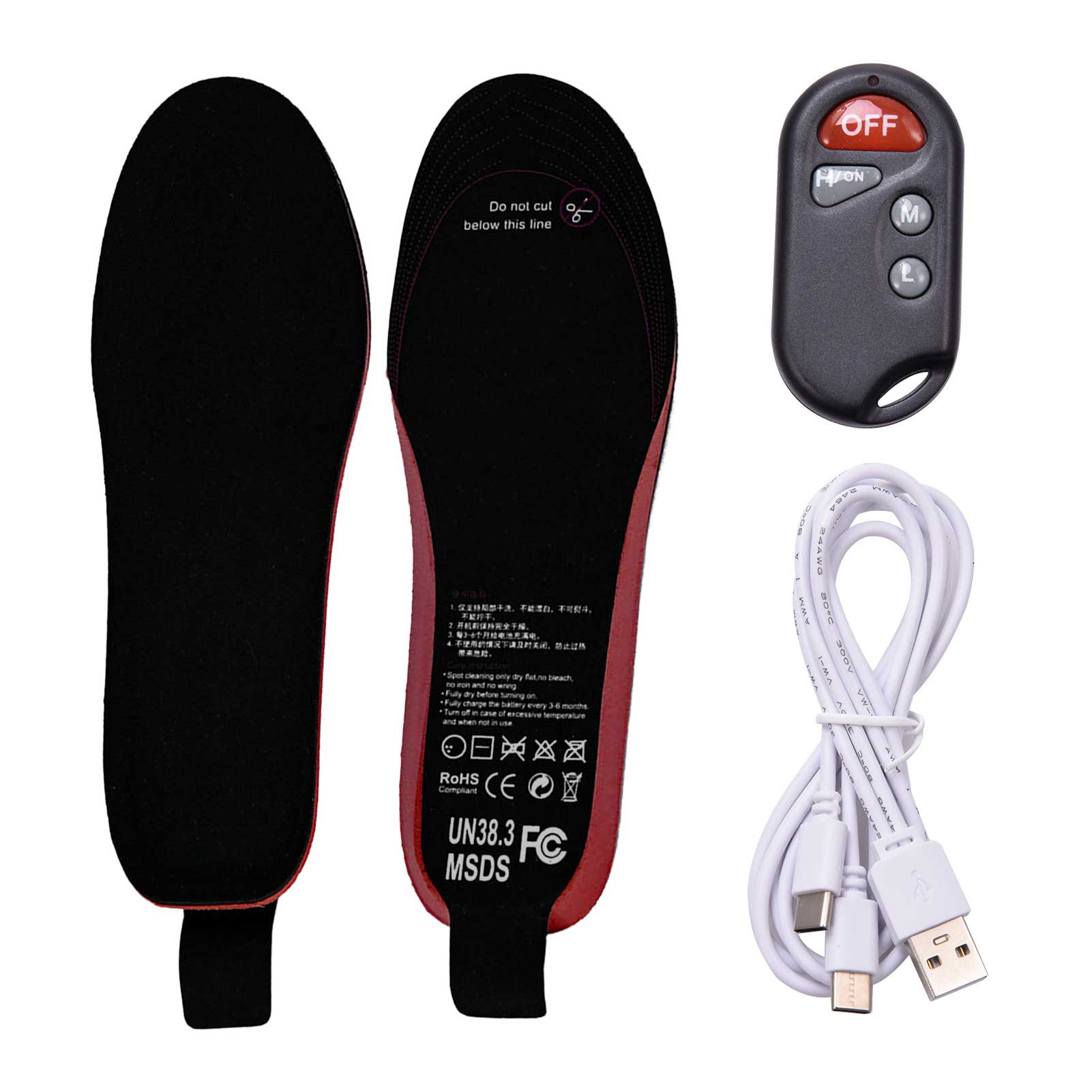 3.7V 2100Mah USB Heated Shoe Insole 3 Temperature ... – Grandado