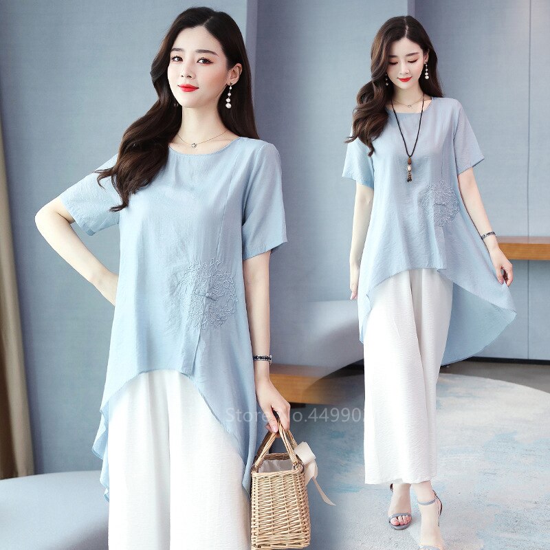 Casual Women Clothing Chinese Tang Suit Linen Chin... – Grandado