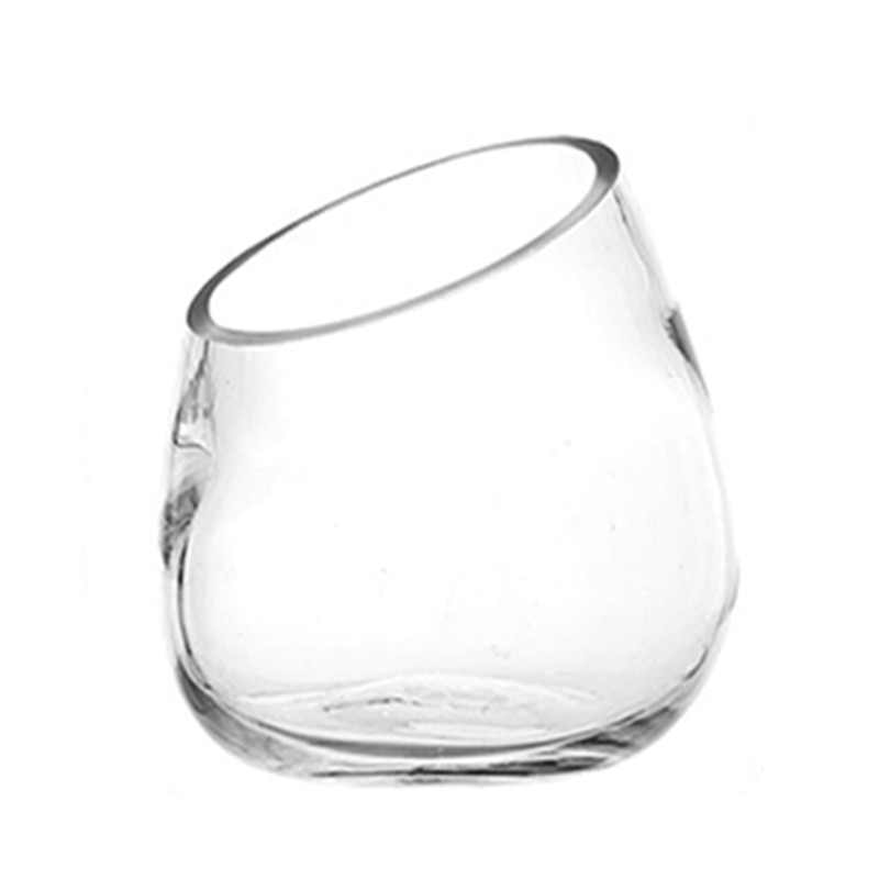 Clear Slant Cut Fish Bowl Hydroponic Plant Terrari... – Grandado