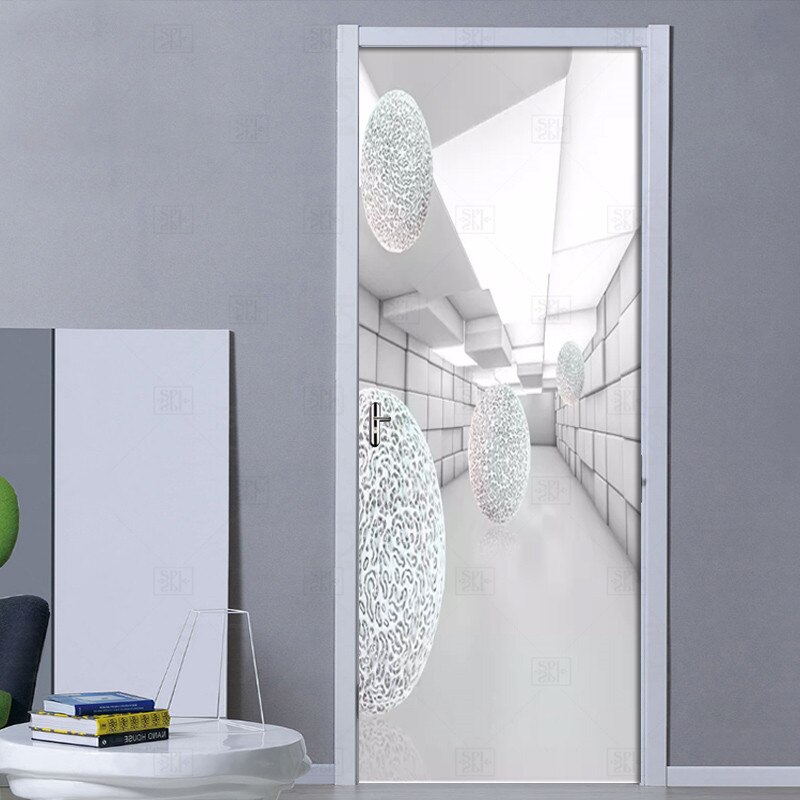 PVC Self-Adhesive Waterproof Door Sticker Modern 3... – Grandado