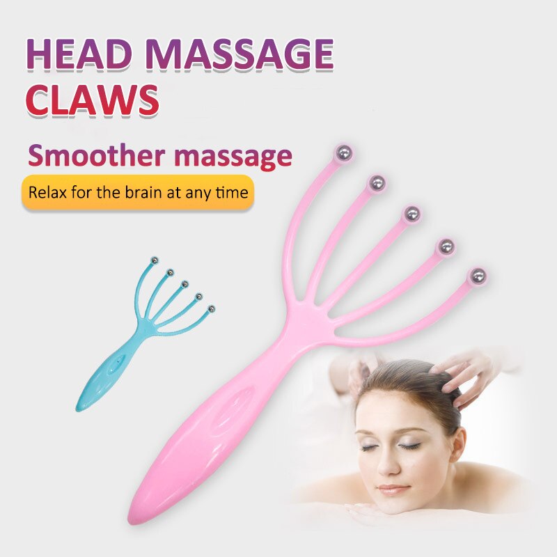 2 Colors Head Massager Five Finger Ball Plastic Sc... – Grandado