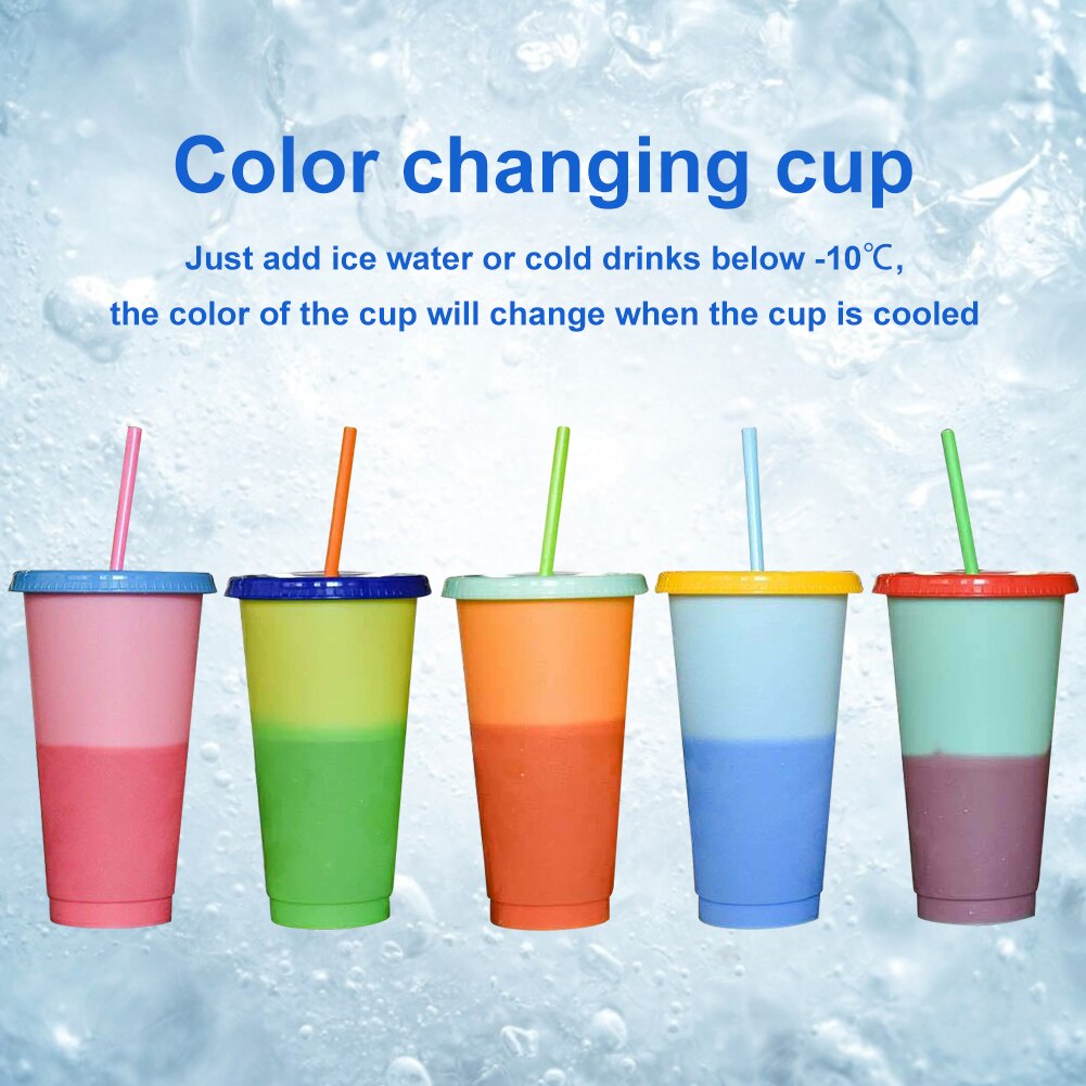 5PCS Color Changing Cups Durable Reusable Portable... – Grandado