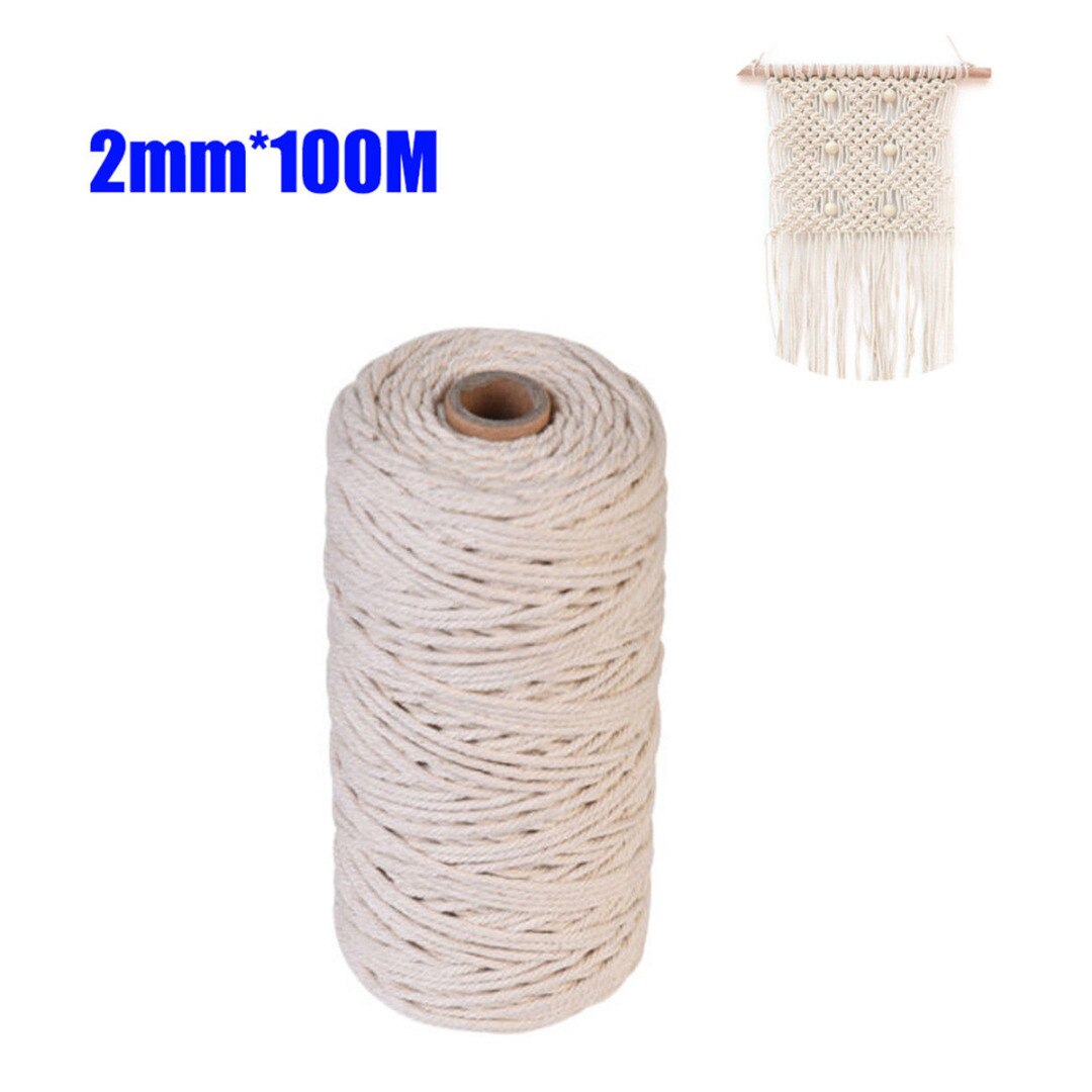 1pcs 2/3/4/5/6mm Cotton Beige Macrame Rope Tapestr... – Grandado