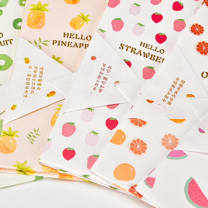 2pack/lot Fruit Envelope Letter Paper Message Card... – Grandado