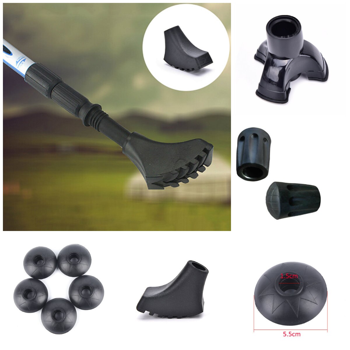 Outdoor Hiking Walking Sticks Tips Protectors Hiki... – Grandado