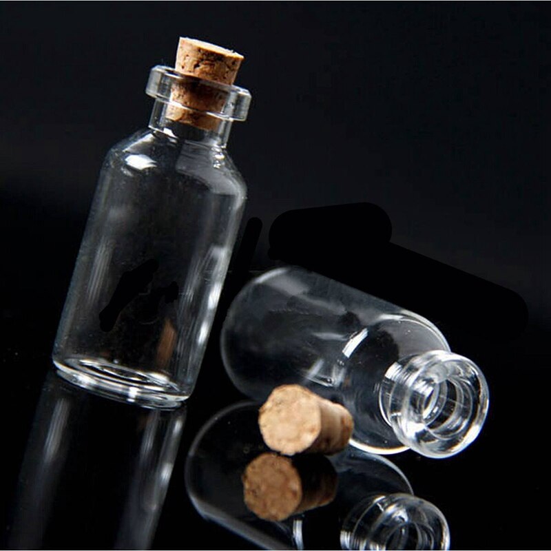 50x Blank Tiny Small Transparent Message Bottles V... – Grandado