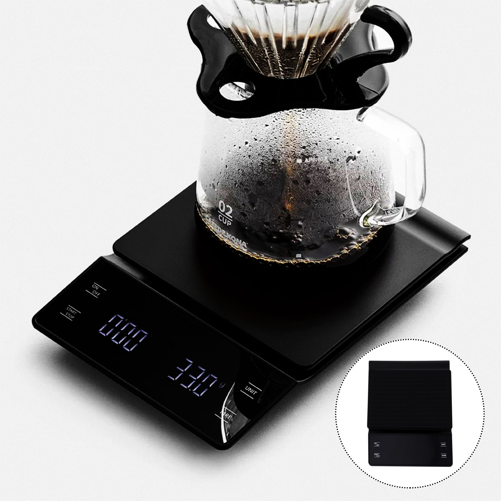 3kg/0.1g Electronic Coffee Scale with Timer High A... – Grandado