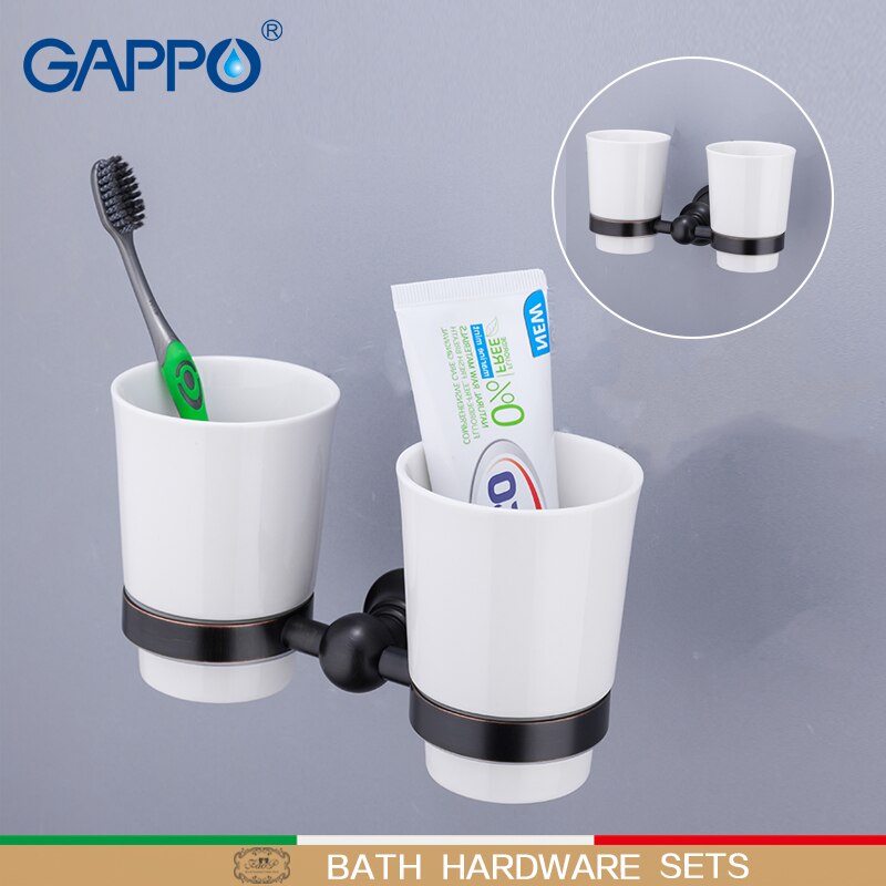 GAPPO Cup Tumbler Houders Messing Dubbele Cup Glaz... – Grandado