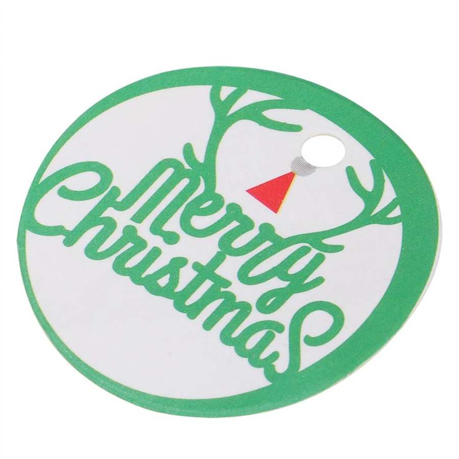 Merry Christmas Tree Paper H-ang Label Card Cardbo... – Grandado