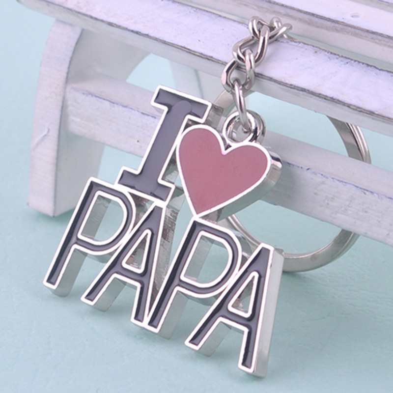 Father's Day I Love Dad Keychain Personality Metal... – Grandado