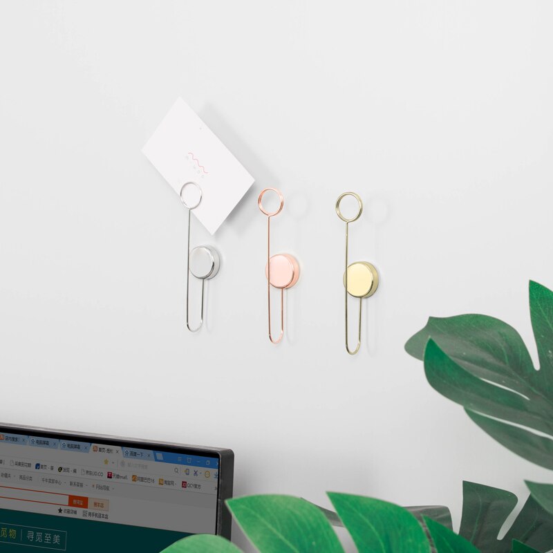 Wall Decoration Self-adhesive Metal Note Clip Phot... – Vicedeal