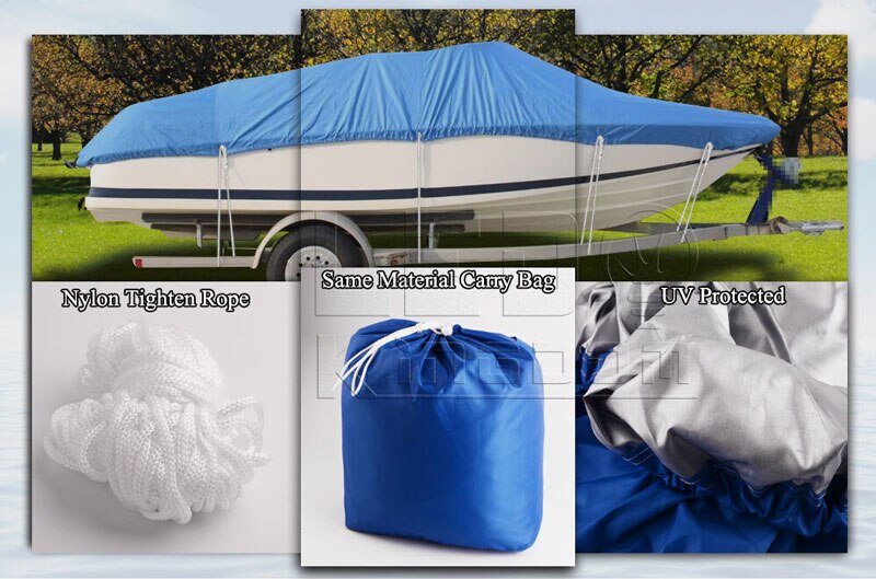 Heavy Duty Blue 14-16ft Boat Cover V-Hull Beam 90"... – Grandado