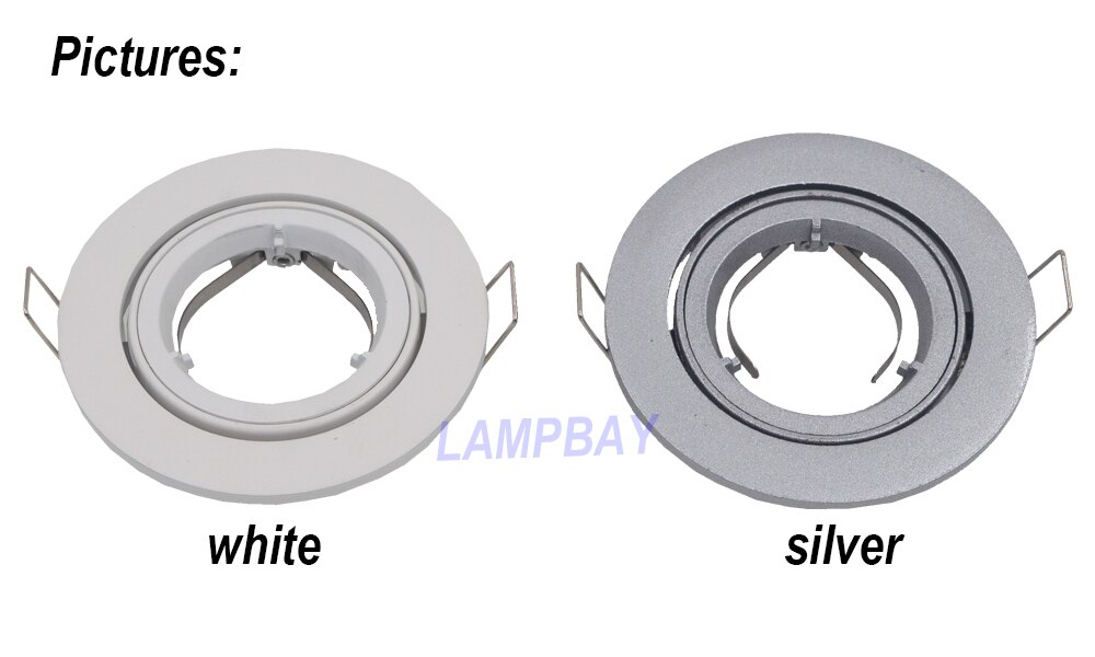 (4 Pack) silver / white spotlight fitting GU10 MR1... – Grandado