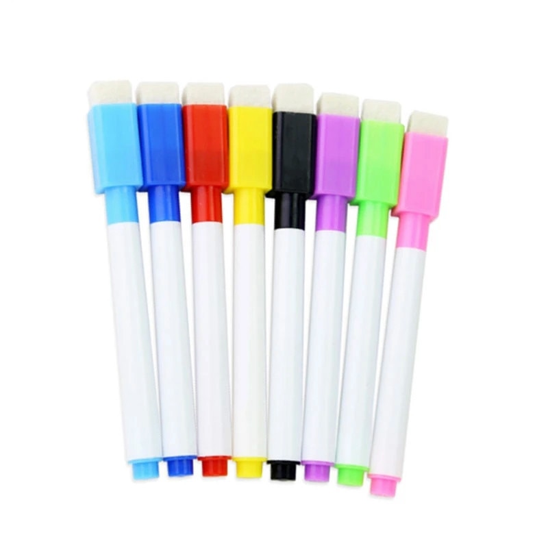 Multi 8 Color Whiteboard Pen Set Erasable Marker P... – Grandado