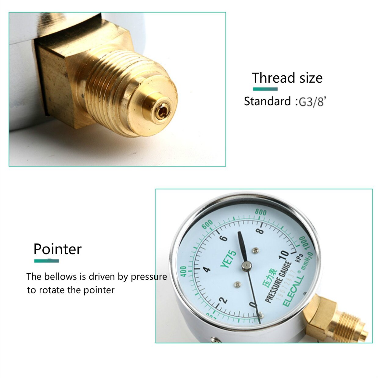 Elecall YE-75 Air Membraan Manometer Film Micro-Dr... – Vicedeal