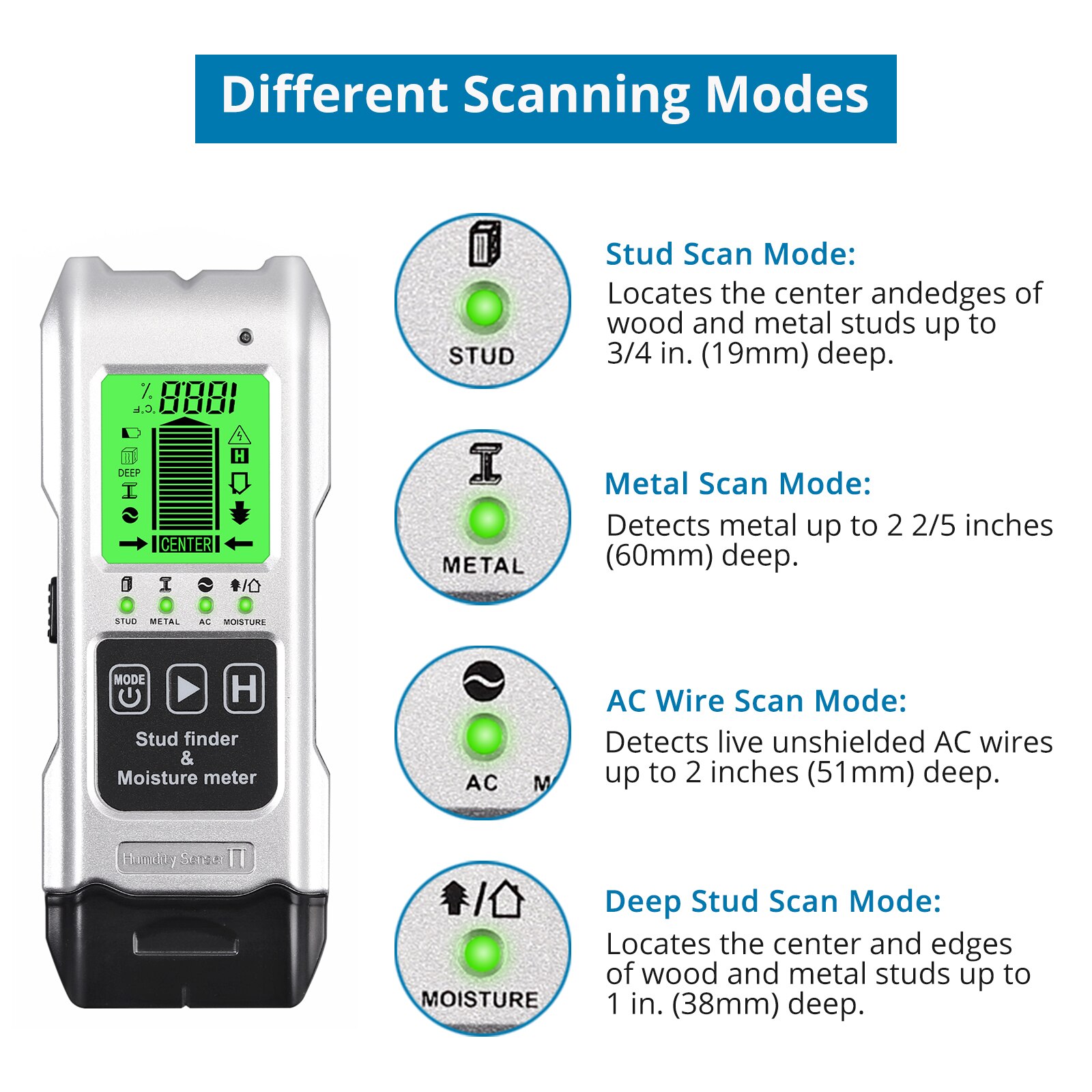 Proster 2 in 1 stud finder väggskanner stift-typ t... – Grandado