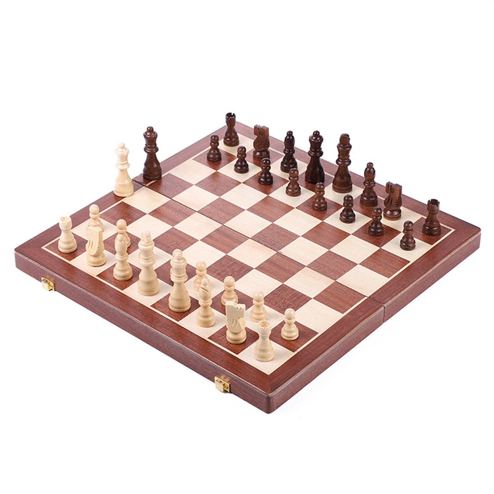 2 In 1 Wooden Chess Solid International Chess Set ... – Vicedeal