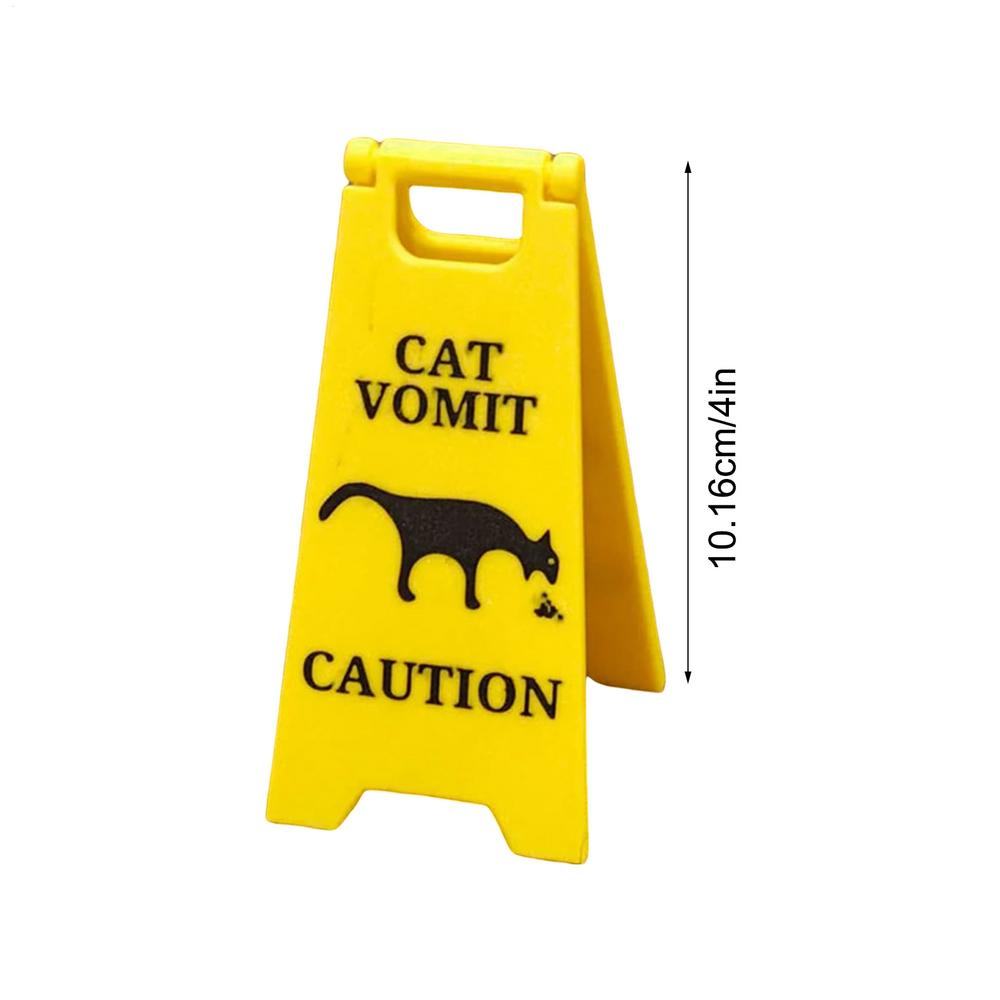 Funny Cat Vomit Sign Garden Wet Floor Warning Sign... – Vicedeal