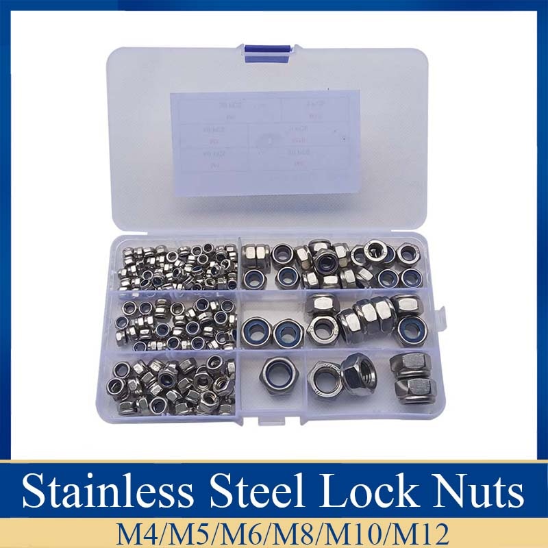 164 Pcs M3 M4 M5 M6 M8 M10 M12 Rvs Zelfborgende Mo... – Vicedeal