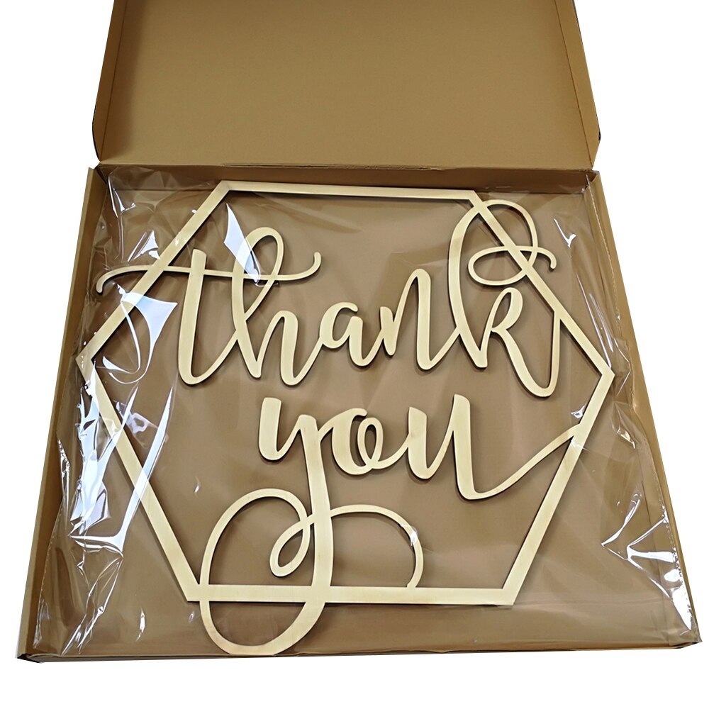 Thank You Letter Photography Props Hexagon Wedding... – Grandado