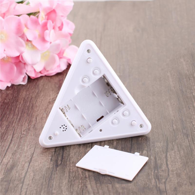 LED Clock 7 Color Changing Alarm Clock Pyramid Sha... – Grandado