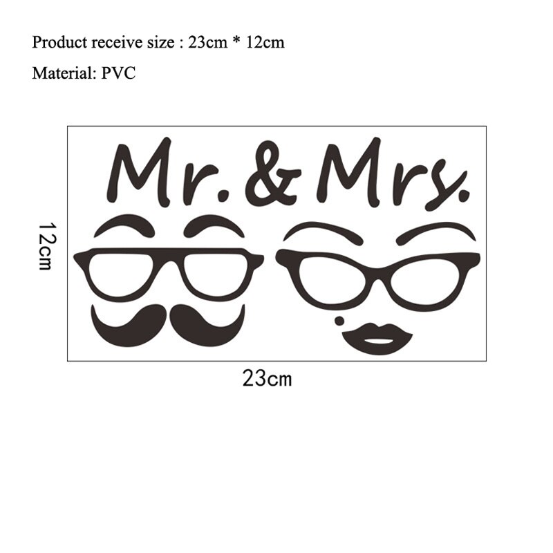 MR&MRS Retro Glasses Wall Sticker Toilet Sign ... – Grandado