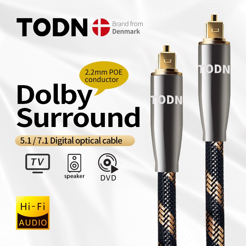 TODN Digital Optical Audio Toslink Cable Hi-end Fi... – Grandado