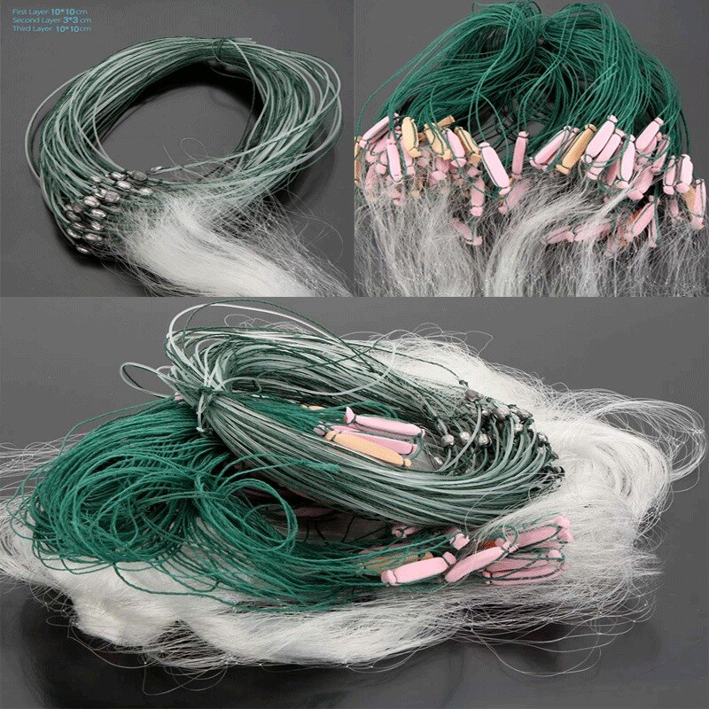 Lixada 25m 3 Layers Monofilament Fishing Fish Gill... – Vicedeal