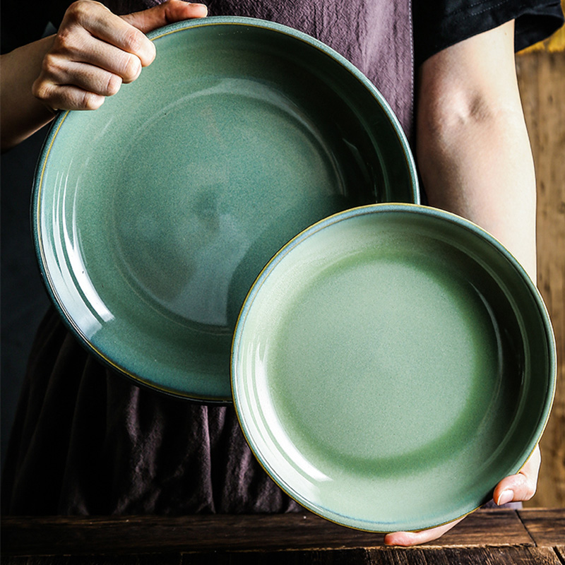 Nordic ceramic plates Restaurant kitchen food Sala... – Grandado