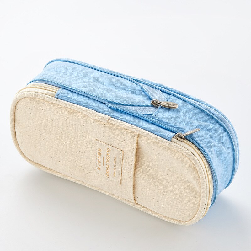 Kawaii Pencil Case Macaron Color Canvas zipper Dou... – Grandado