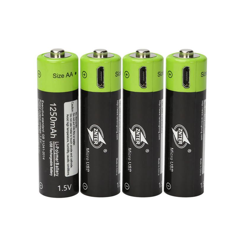 ZNTER 1,5 V AA 1250mAh li-polymer batería recargab... – Grandado