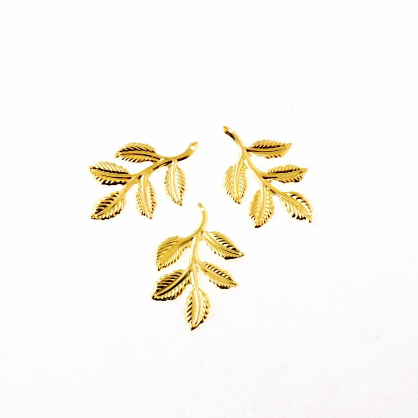30Pcs Olive branch Filigree Wraps Connectors Metal... – Grandado