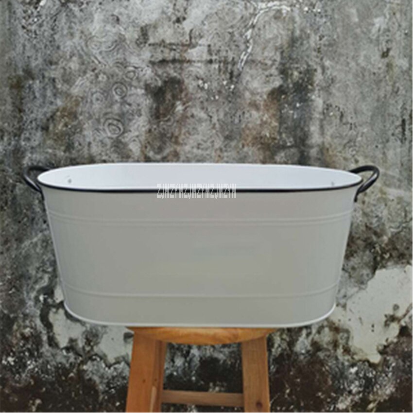 A-88-98 Oval Ice Barrel Metal Ice Pail High-Capaci... – Vicedeal