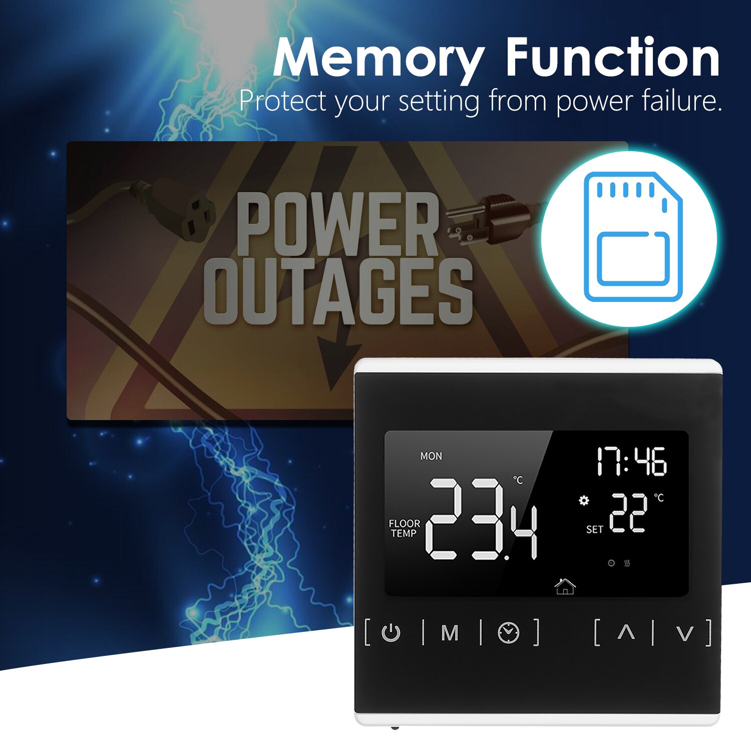 Smart Touchscreen Thermostat for Home Programmable... – Grandado