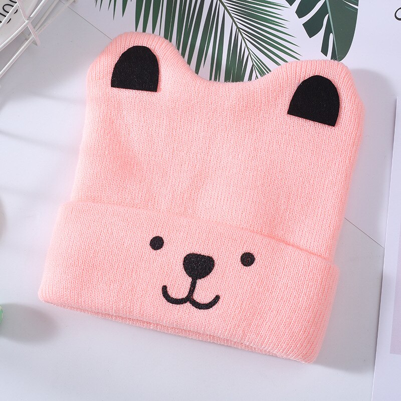 Chapeau Pour Bébé Mignon Ours De Dessin Animé Bonnet Pour Garçons Et