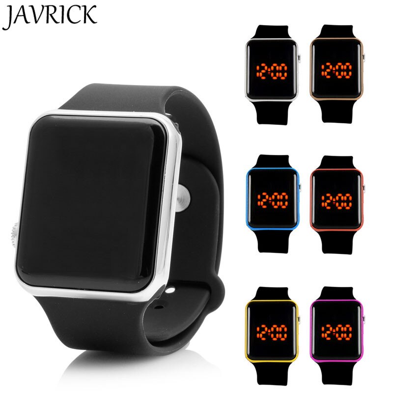 JAVRICK Unisex Silicone LED Sport Watch Digital Br... – Grandado