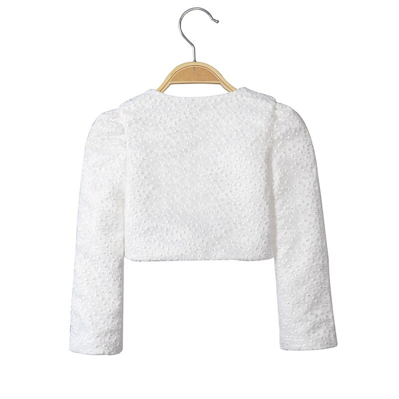 Girls Bolero Kids Beading Long Sleeves Shrug for W... – Grandado
