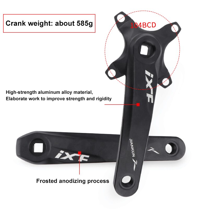 IXF MTB Square Hole Sprocket 104BCD 170mm Crank Si... – Grandado