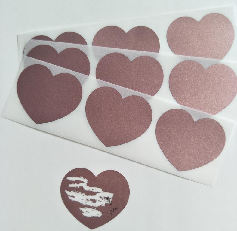 Scratch Off Sticker 50pcs 30x35mm Love Heart Shape... – Vicedeal