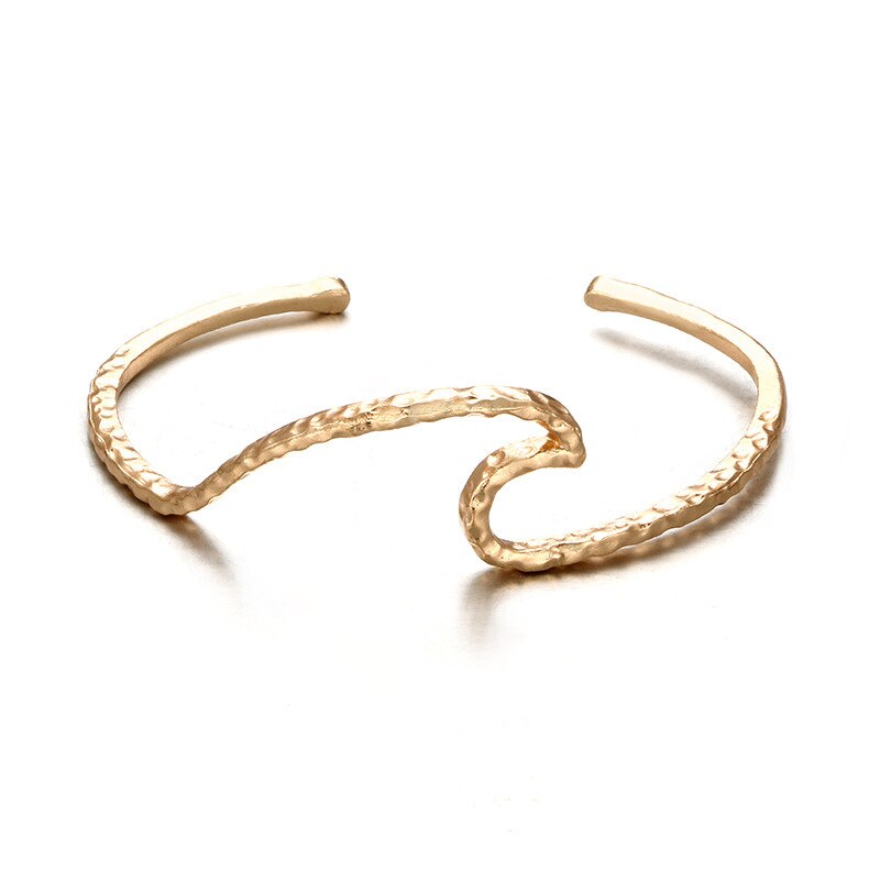 TB-17 Wave Bracelet Wave Bangle Wire Wrap Boho Bea... – Grandado