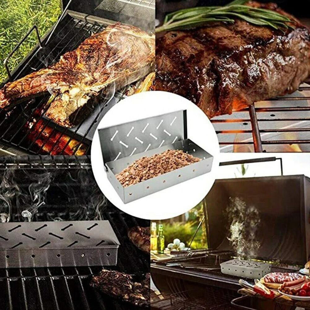 Steel Smoker BOX BBQ Steel Smoke Box Kitchen Tools... – Grandado