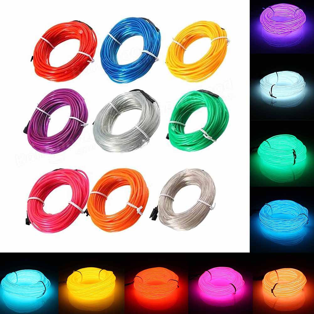 10M Led El Draad Licht Flexibele Soft Buis Draad N... – Vicedeal