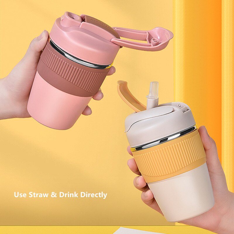 350ml/480ml Stainless Steel Thermos Coffee Mug Wit... – Grandado