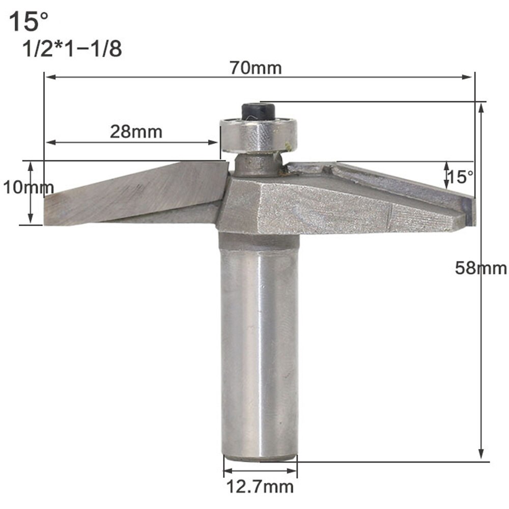 1pc 1/2inch Shank 15 Degree Raised Panel Chamfer R... – Vicedeal