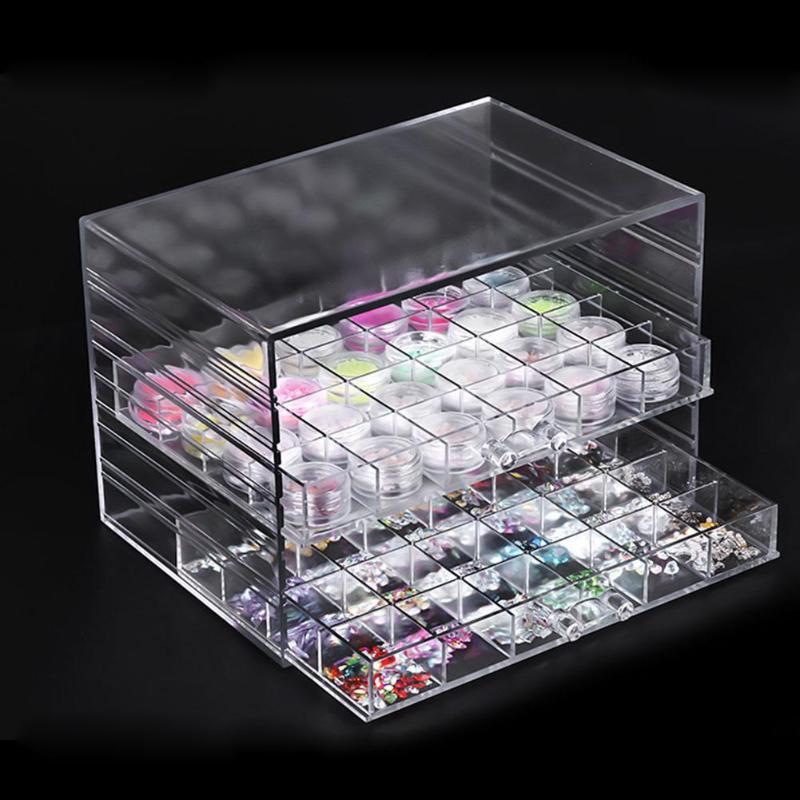 5 Layers Drawer Clear Acrylic Storage Box Nail Pol... – Grandado