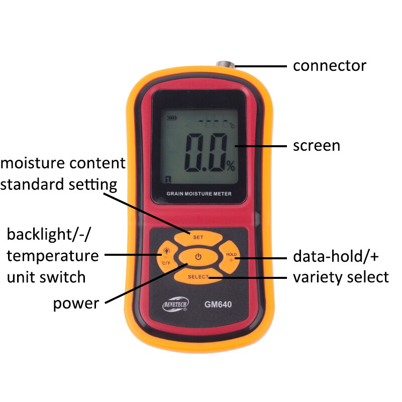 Lange sonde Lebensmittel Getreide feuchtigkeit Met... – Grandado